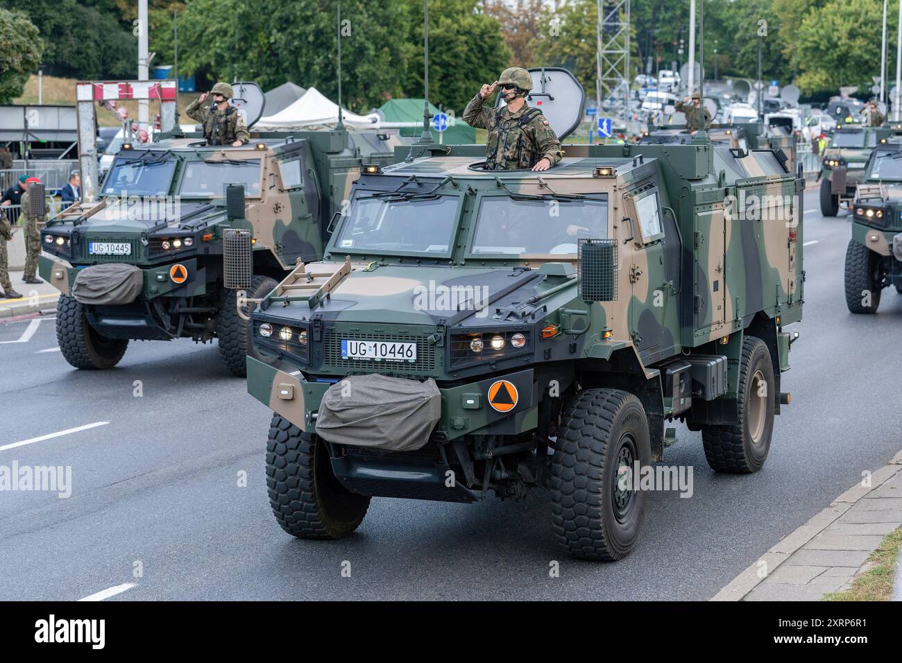 Poprad (self-propelled anti-aircraft missile system) passes by during ...