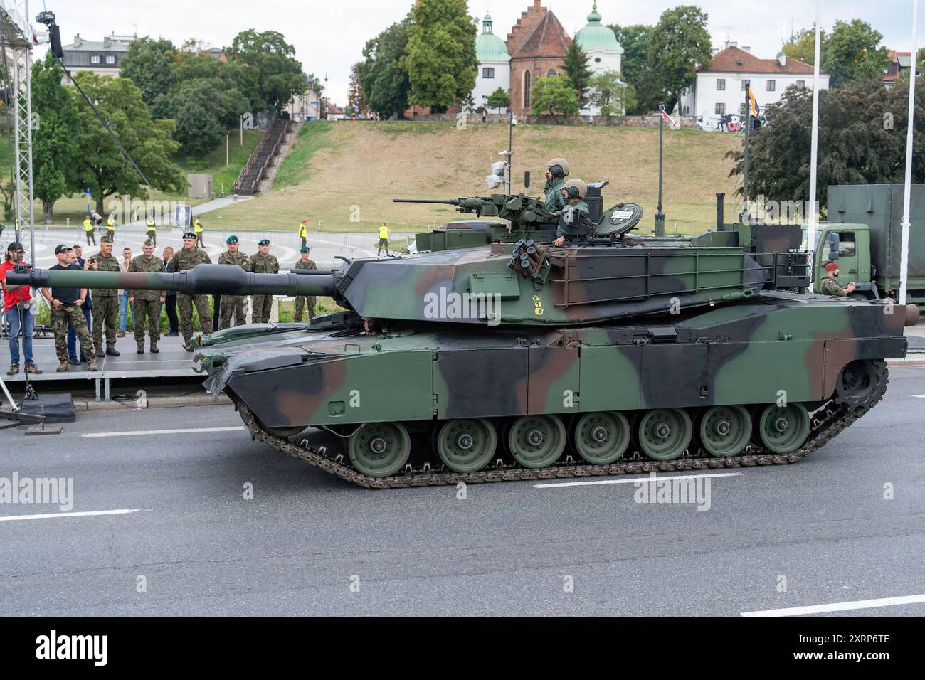 M1A1 FEP Abrams passes by during the general rehearsal, as the vehicle ...