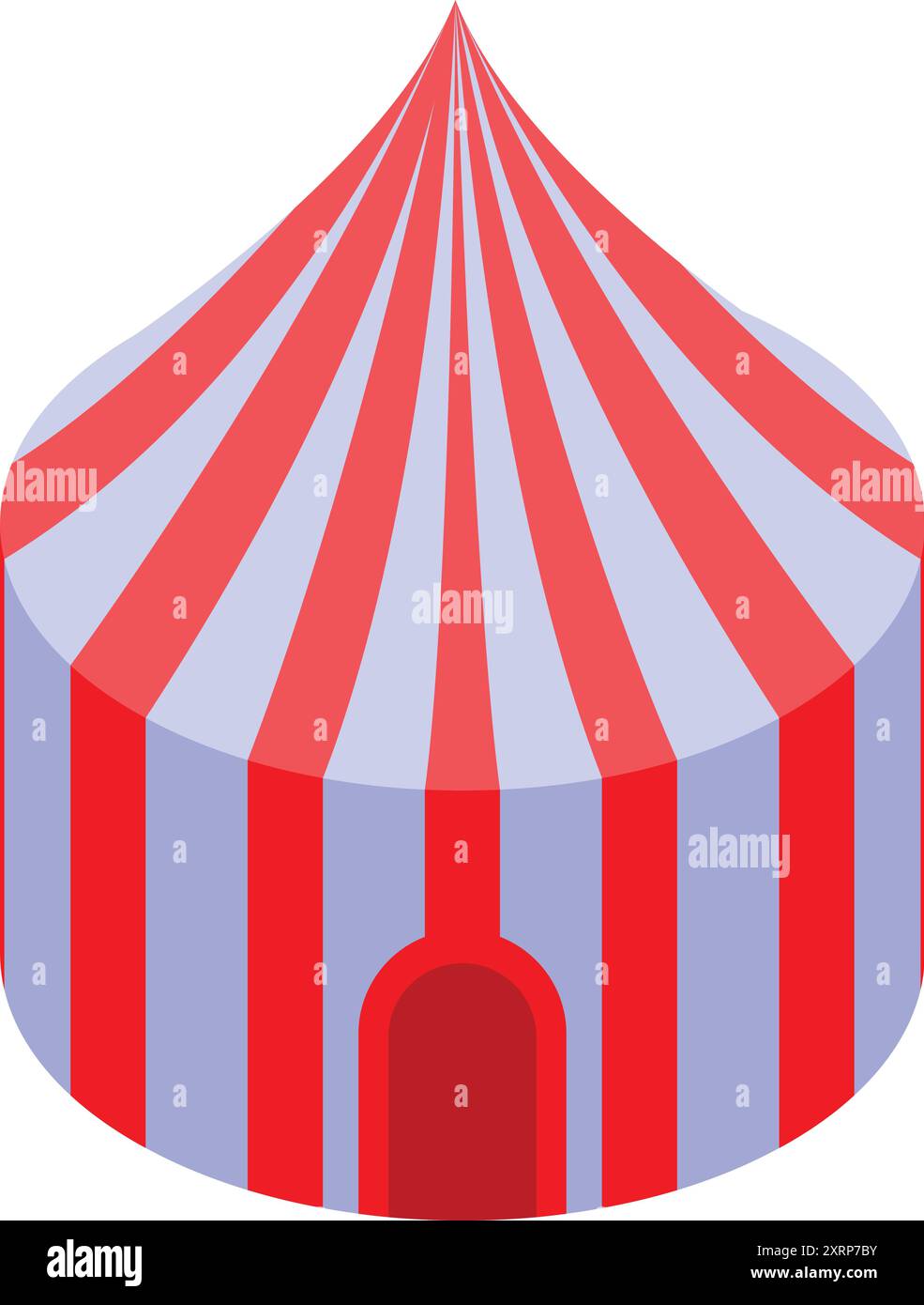 Classic red and white striped circus tent is waiting for the show to begin Stock Vector Image ...