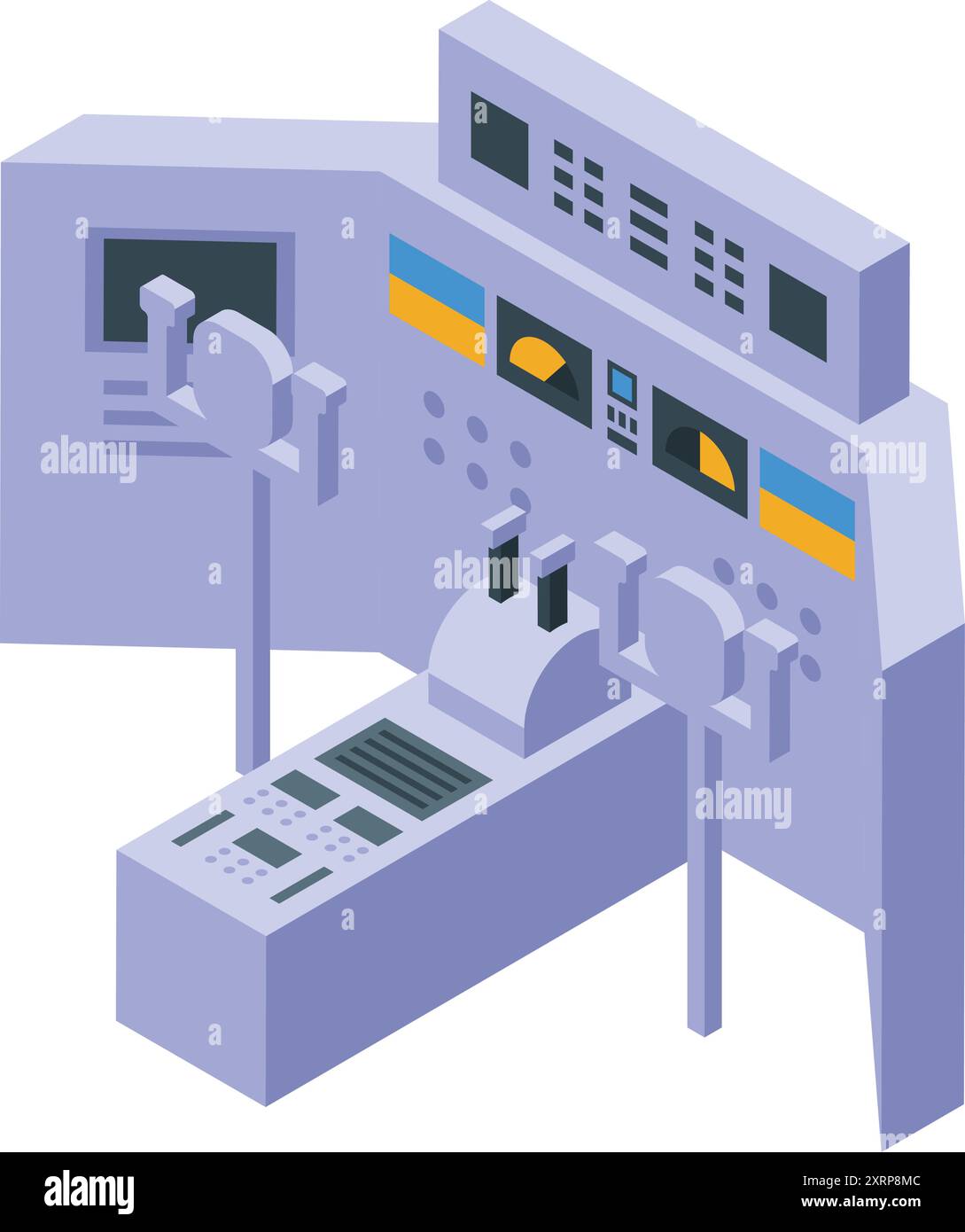 Control panel showing flight deck of airplane with many buttons ...