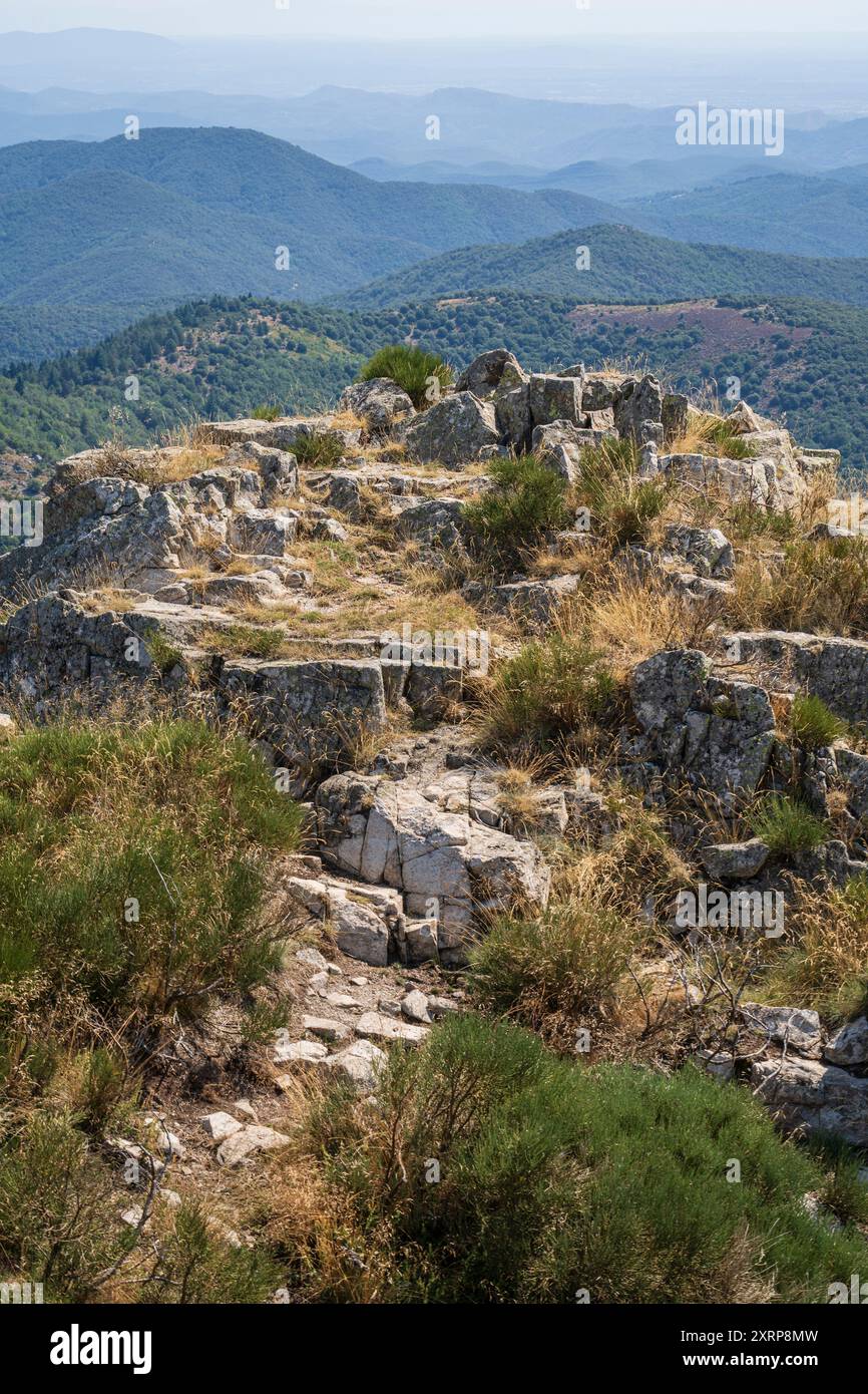 Vertical mountain landscape in the Cevennes National Park, UNESCO World ...