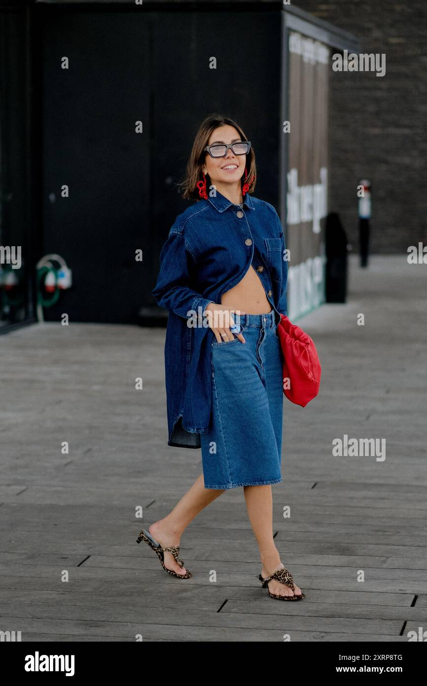 Street style, Lucia Avendano arriving at Forza Collective Spring Summer ...