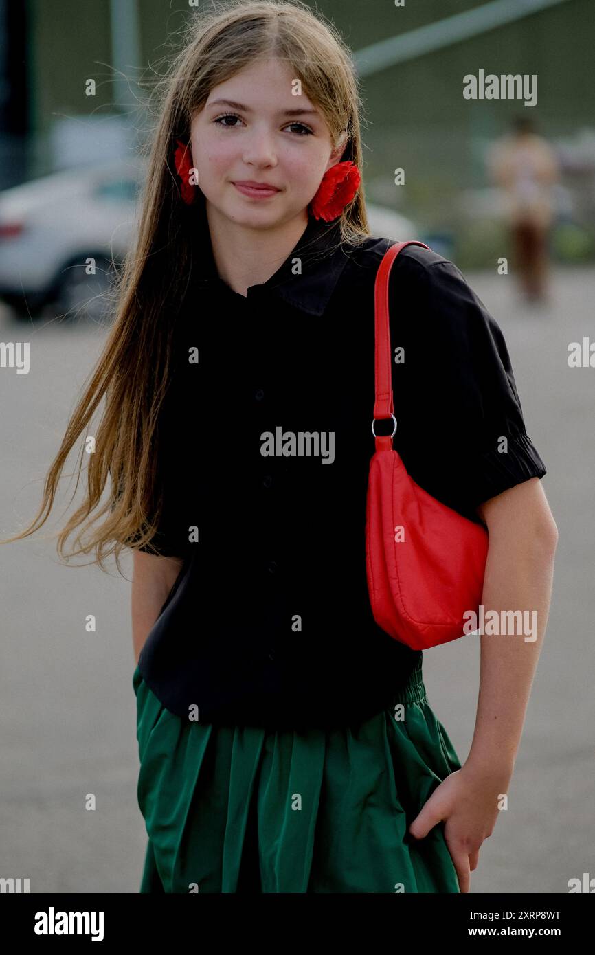 Copenhagen, Denmark. 05th Aug, 2024. Street style, arriving at Alectra ...