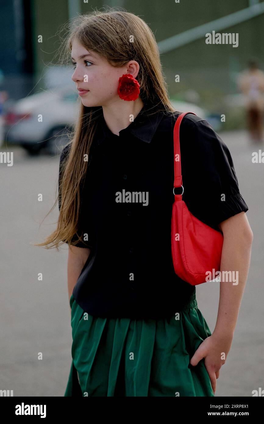 Copenhagen, Denmark. 05th Aug, 2024. Street style, arriving at Alectra ...
