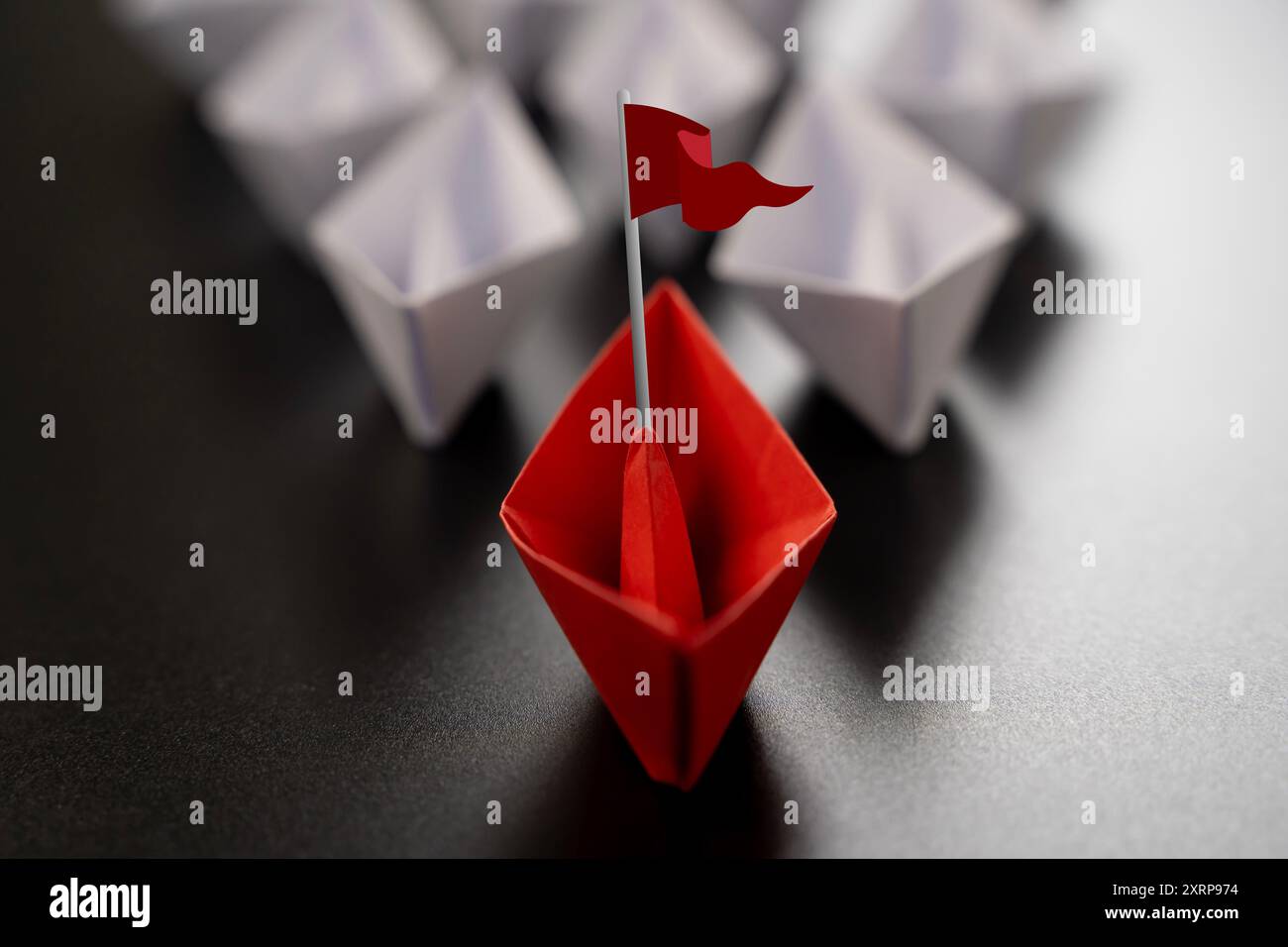 Think outside the box,Leadership,teamwork,boss,lead and courage concept ...