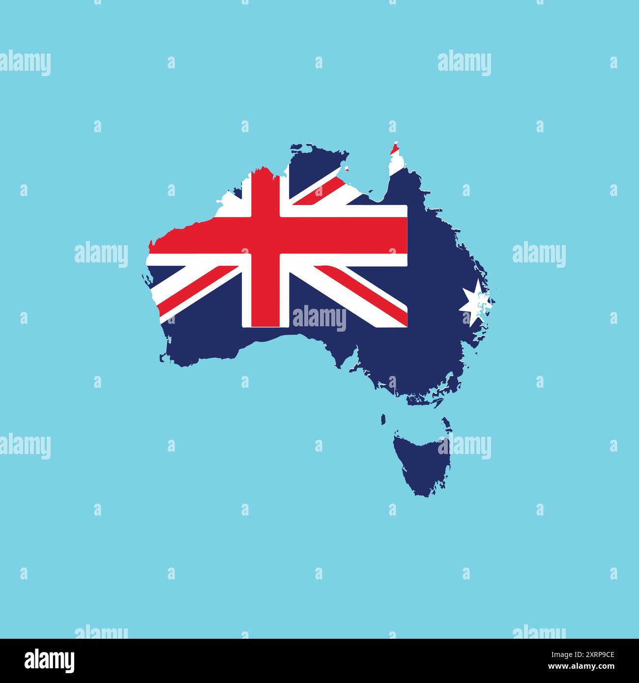 Australia map blue 3d Stock Vector Images - Alamy