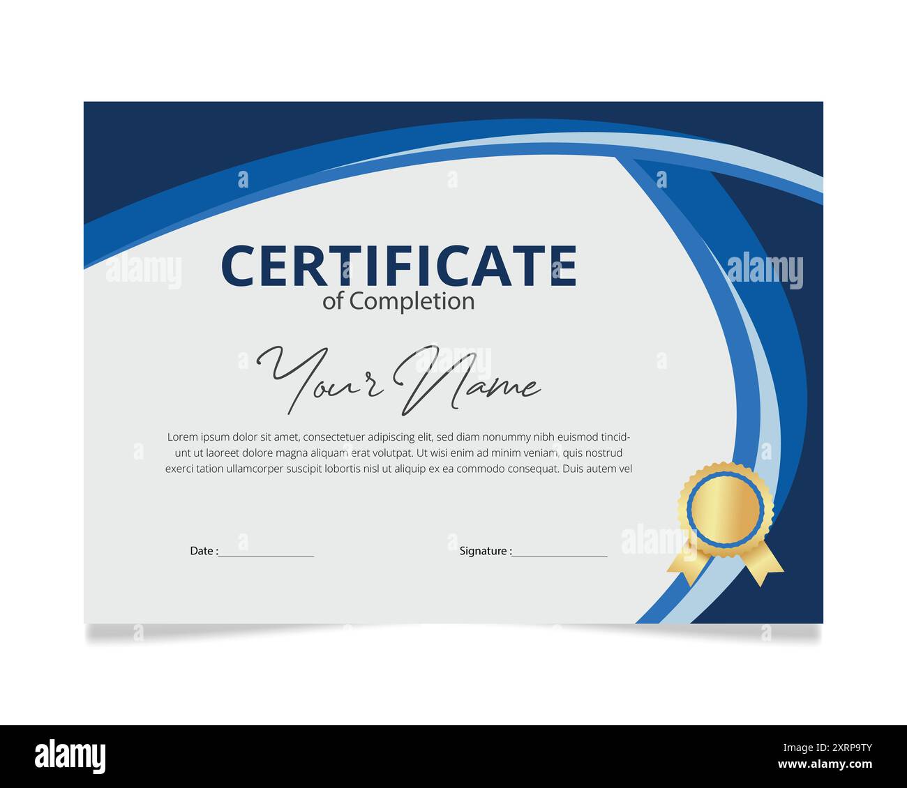 certificate of completion design template Stock Vector Image & Art - Alamy