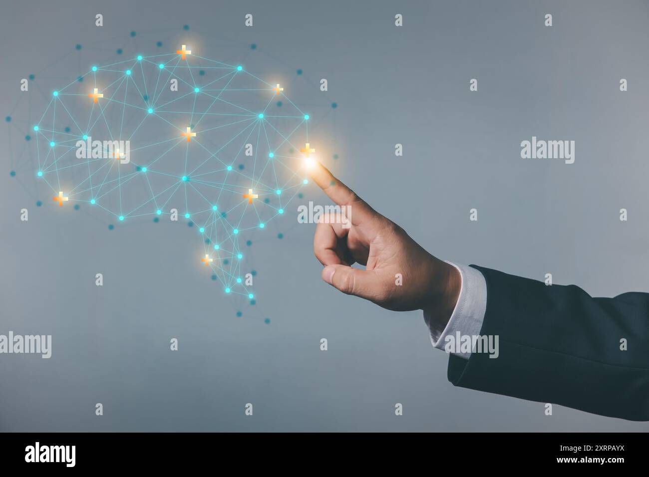 Hand holding human brain organ hi-res stock photography and images - Alamy