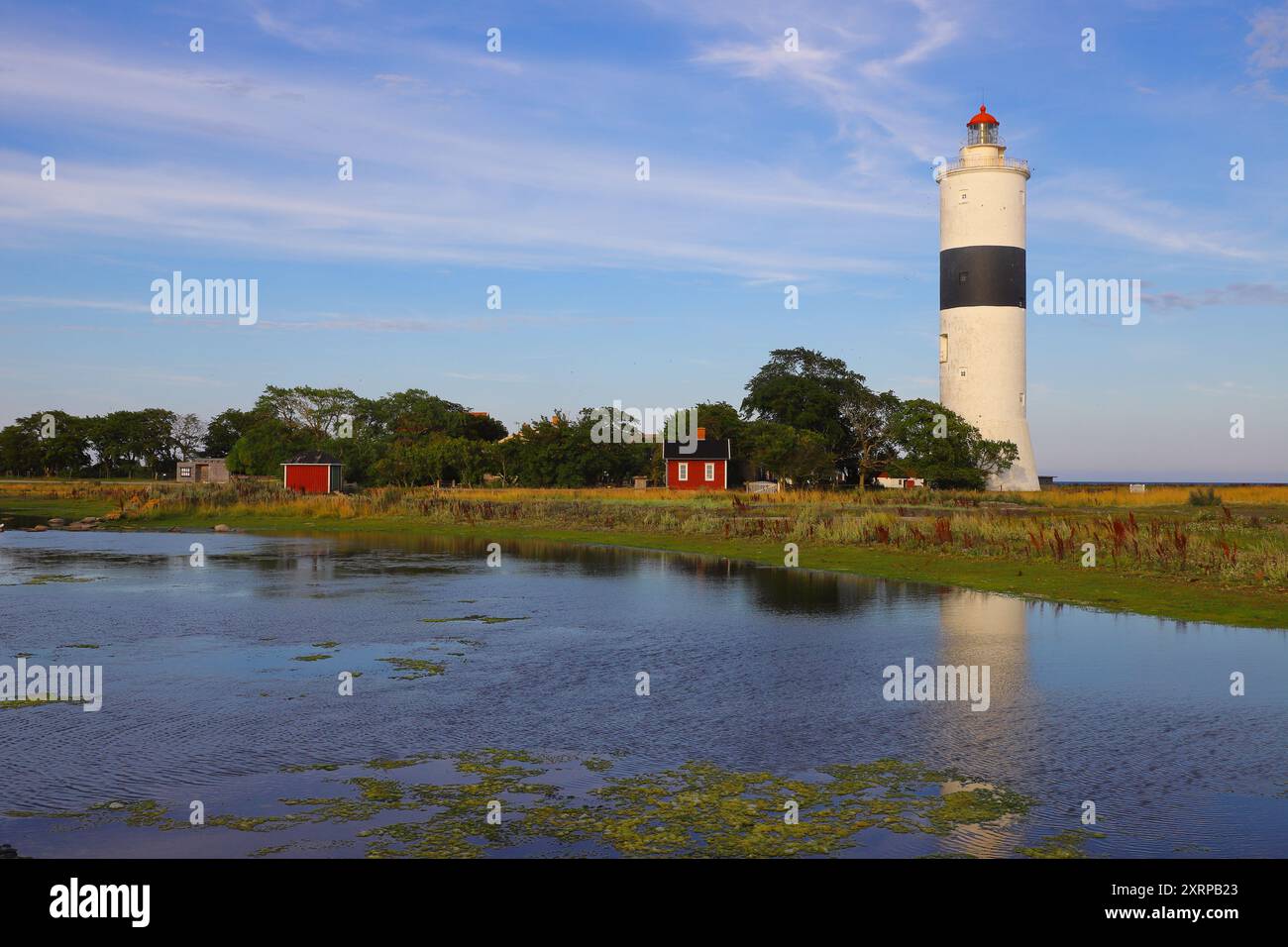 The Tall John lighhouse at the south cape of the Swedish Oland island ...