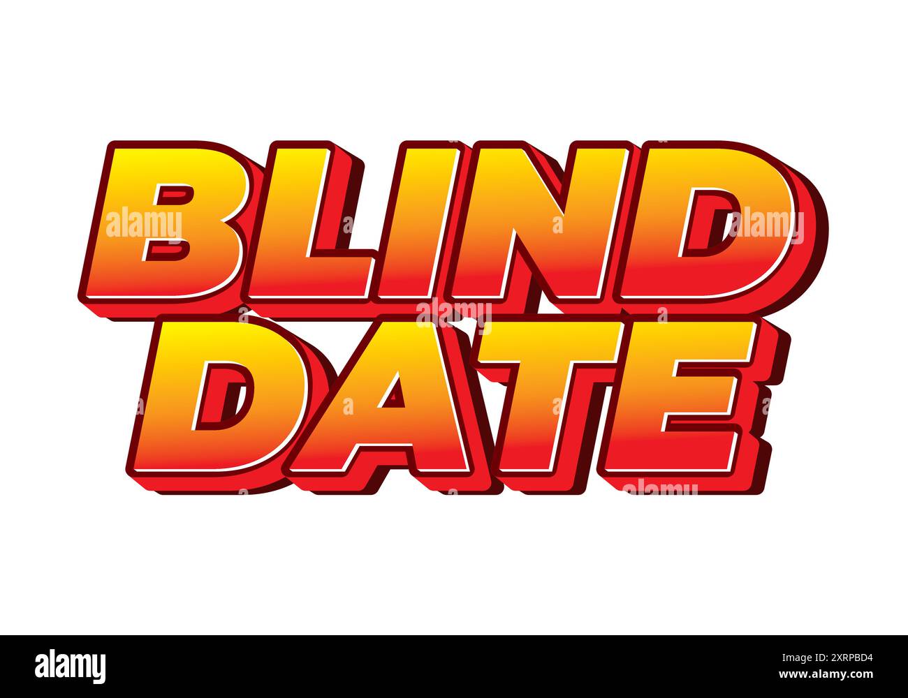 Blind date. Text effect design in 3D style with eye catching colors Stock Vector Image & Art - Alamy