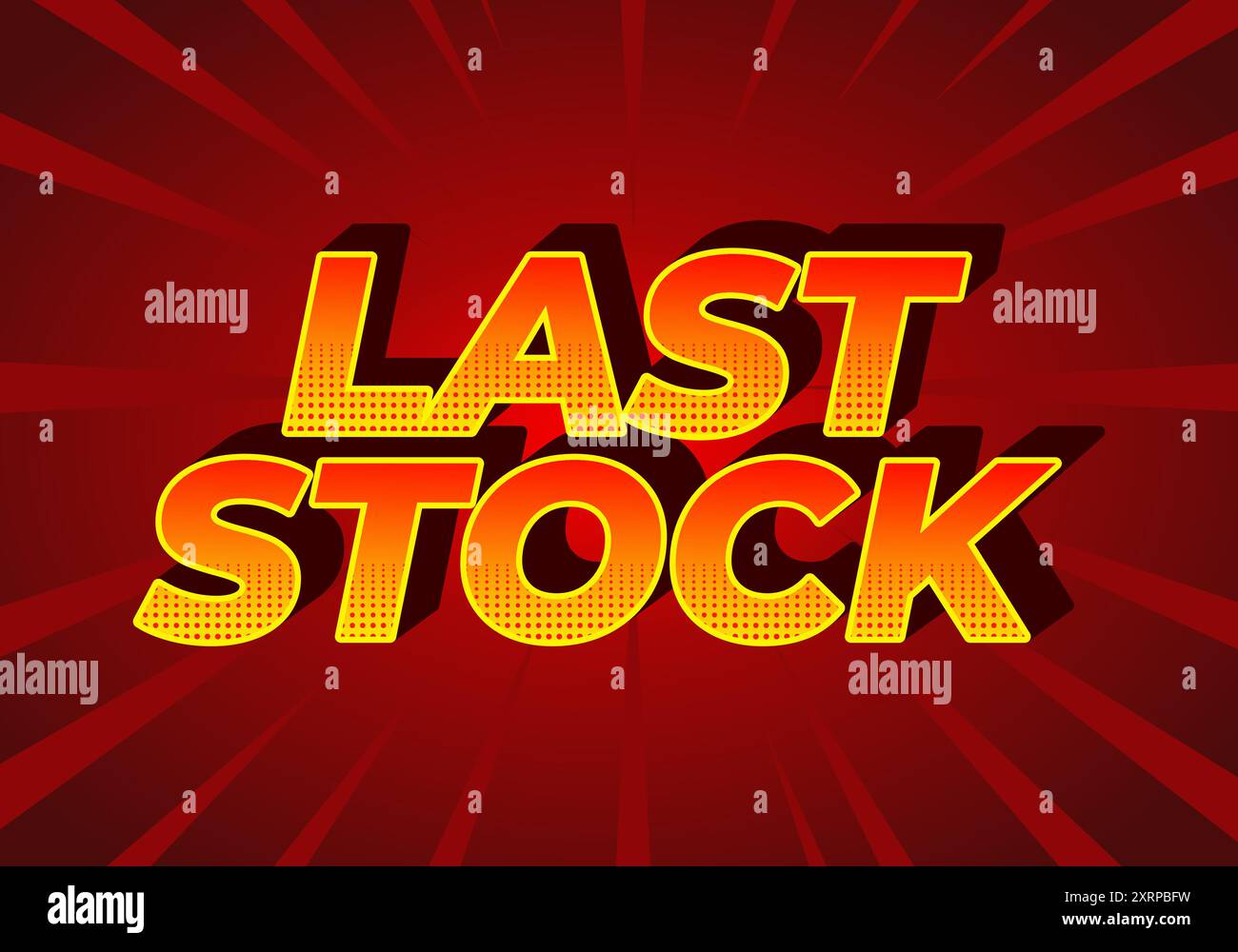 Last stock. Text effect design for ads purpose in 3D style Stock Vector ...