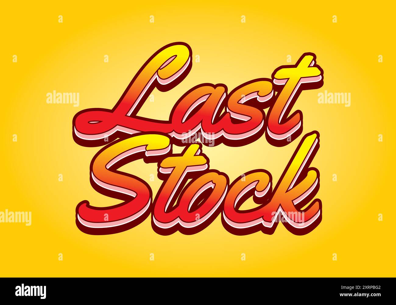 Last stock. Text effect design for ads purpose in 3D style Stock Vector ...