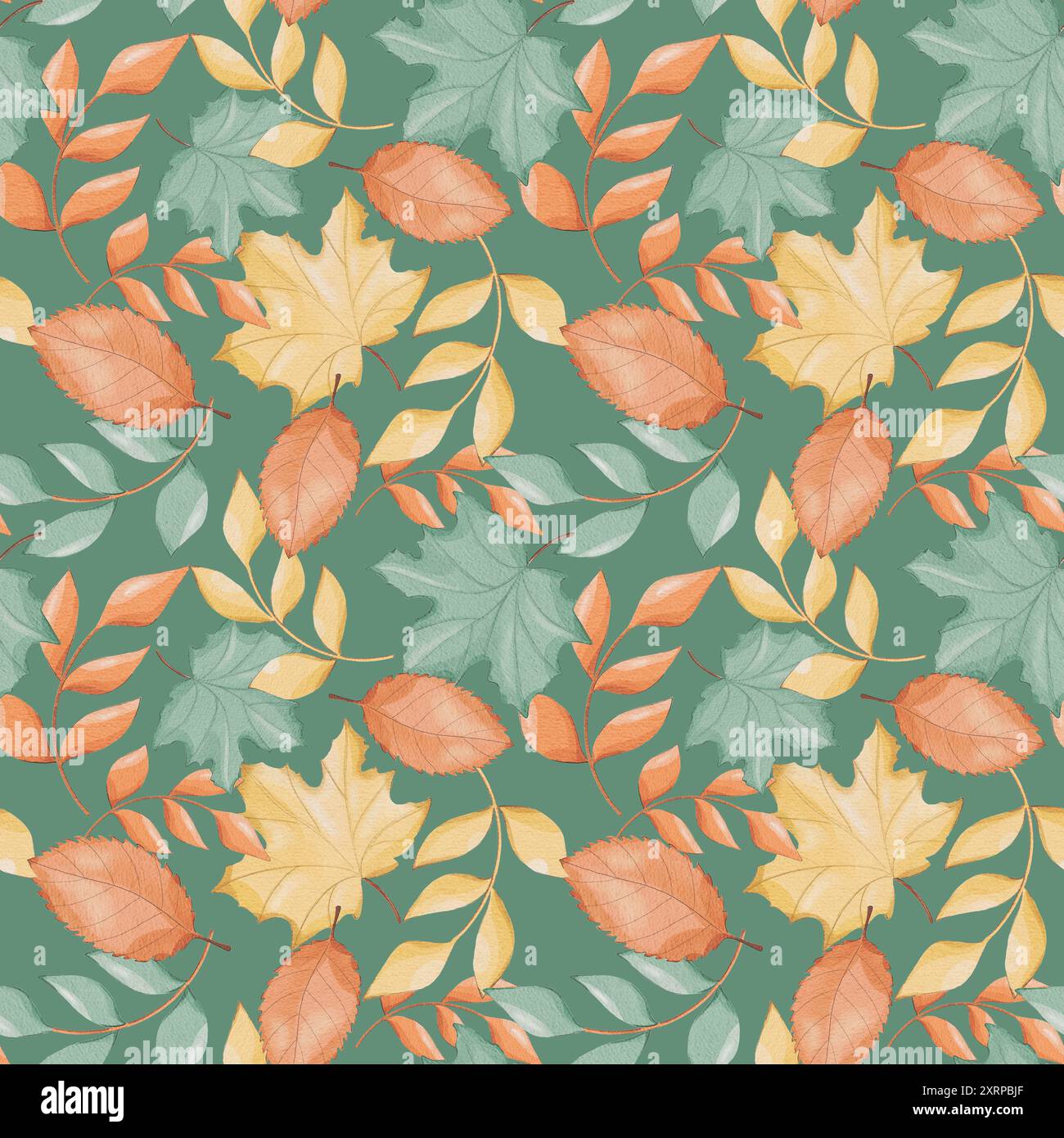 Seamless fall leaves hi-res stock photography and images - Alamy