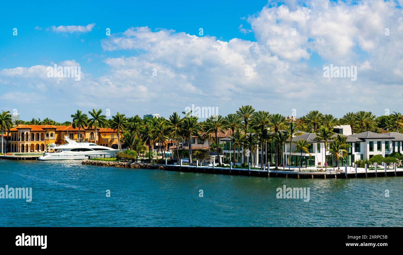 Summer vacation in tropical paradise resort on luxury villa with yacht ...