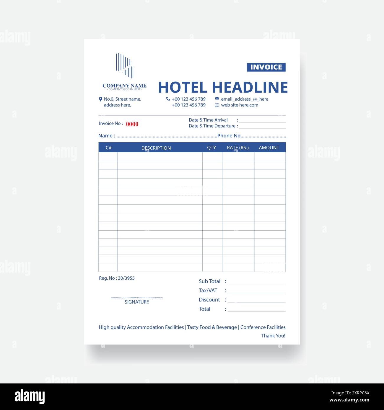 Simple Invoice Design Template Stock Vector Image And Art Alamy
