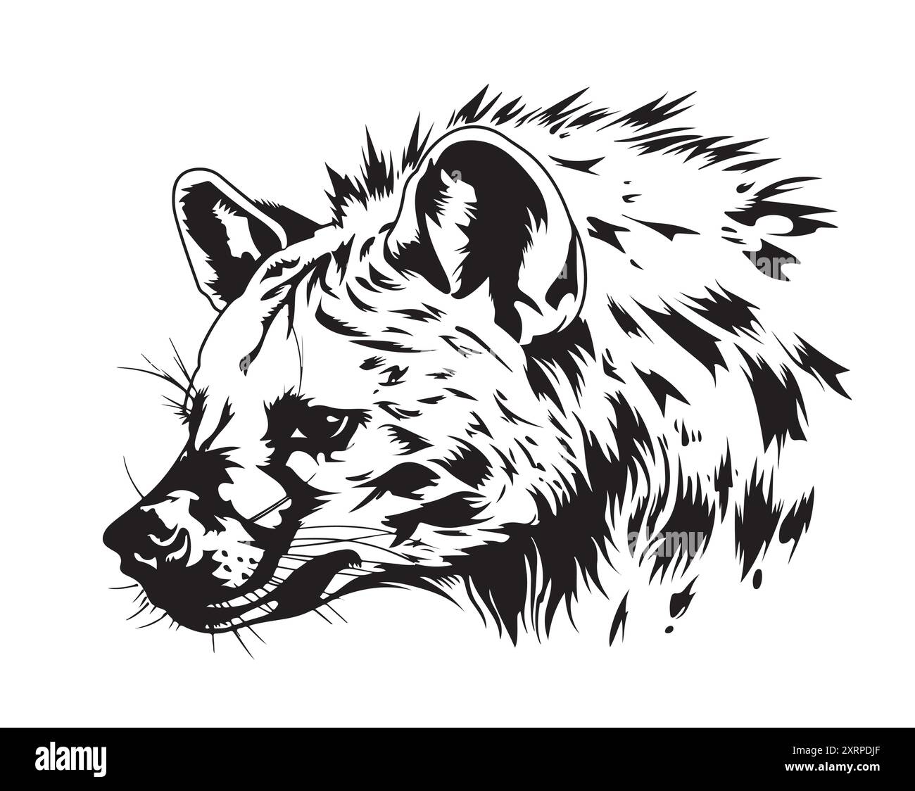 Hyena face icon vector with piercing stare isolated Stock Vector Image ...