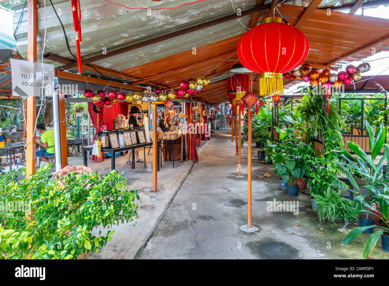 Covered path leading into JJ Garden food court in Tanjung Bungah ...