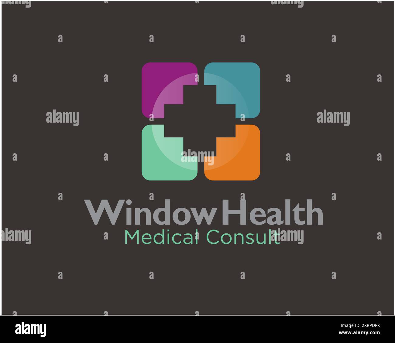 windows health logo designs for clinic and health service Stock Vector ...