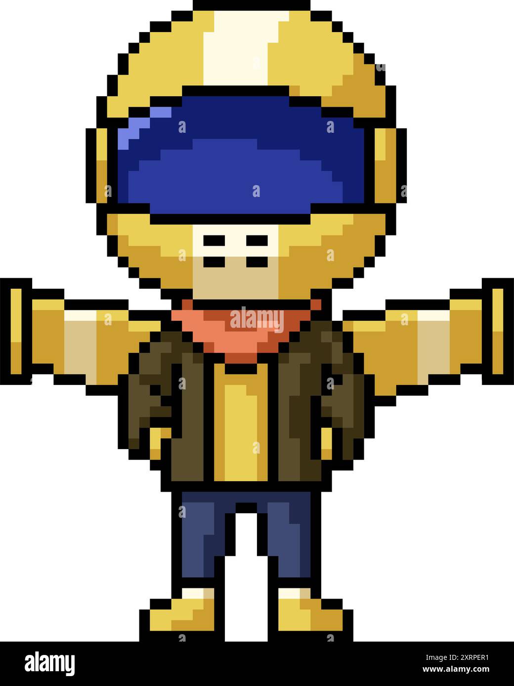 pixel art of hero kid costume isolated background Stock Vector Image ...