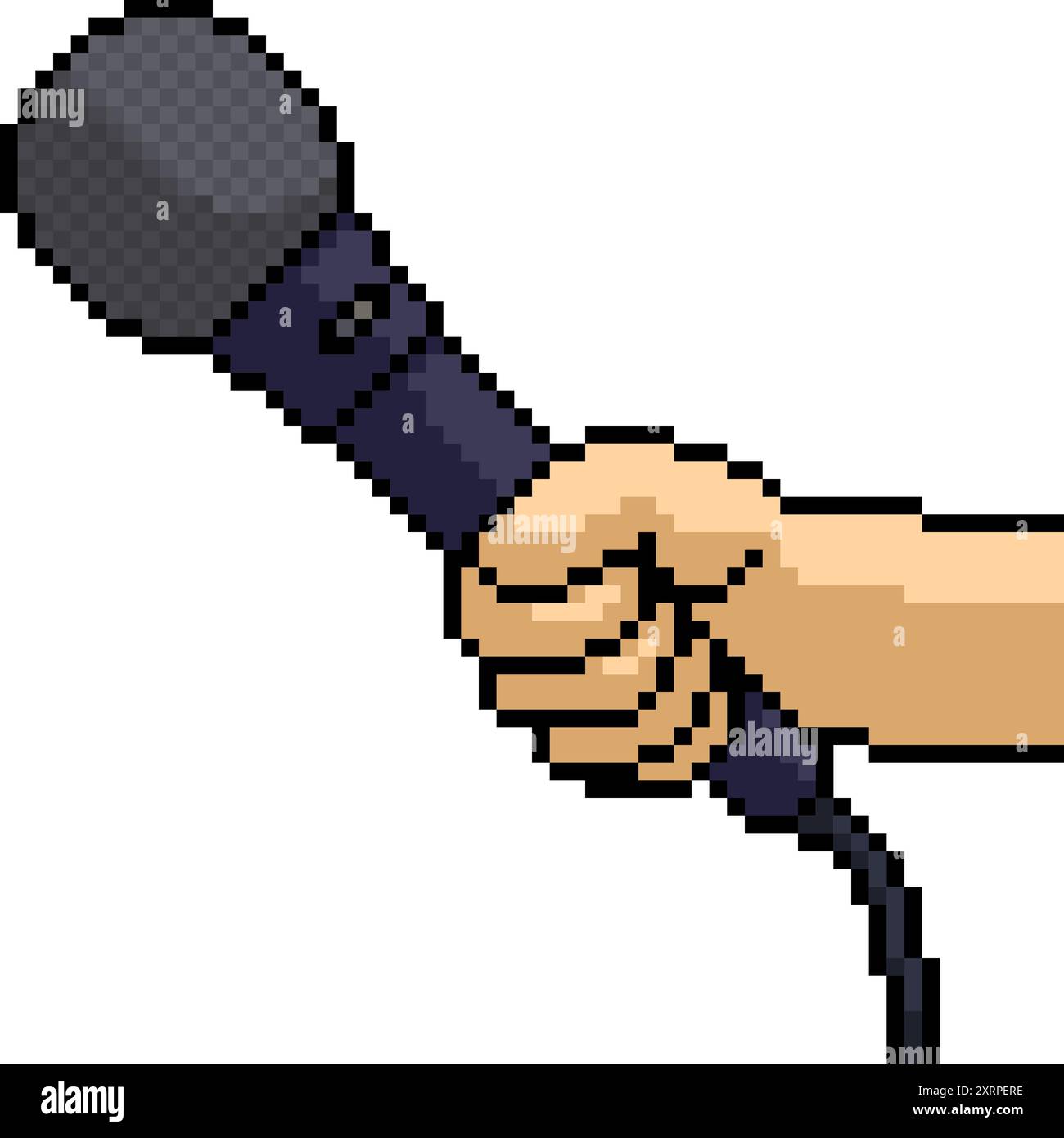 pixel art of hand microphone speech isolated background Stock Vector ...