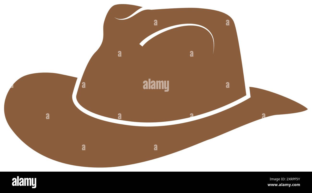 Cowboy hat western vector icon. Sheriff cowboy cartoon icon ...