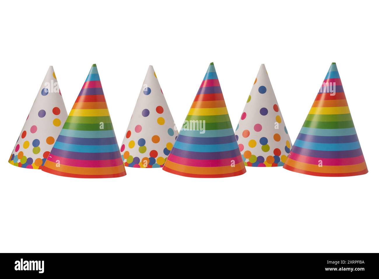 Colorful birthday cap isolated on a white background Stock Photo - Alamy