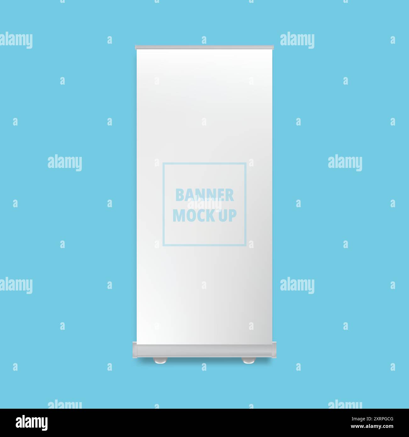 Roll up banner mockup vector Stock Vector Image & Art - Alamy