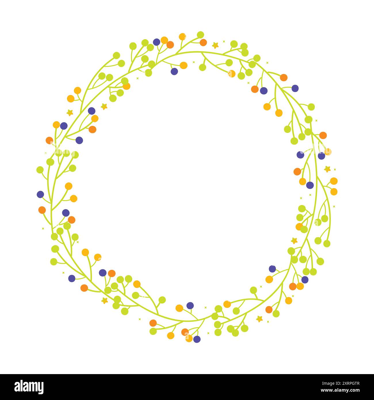 Festive round frame christmas Stock Vector Images - Alamy