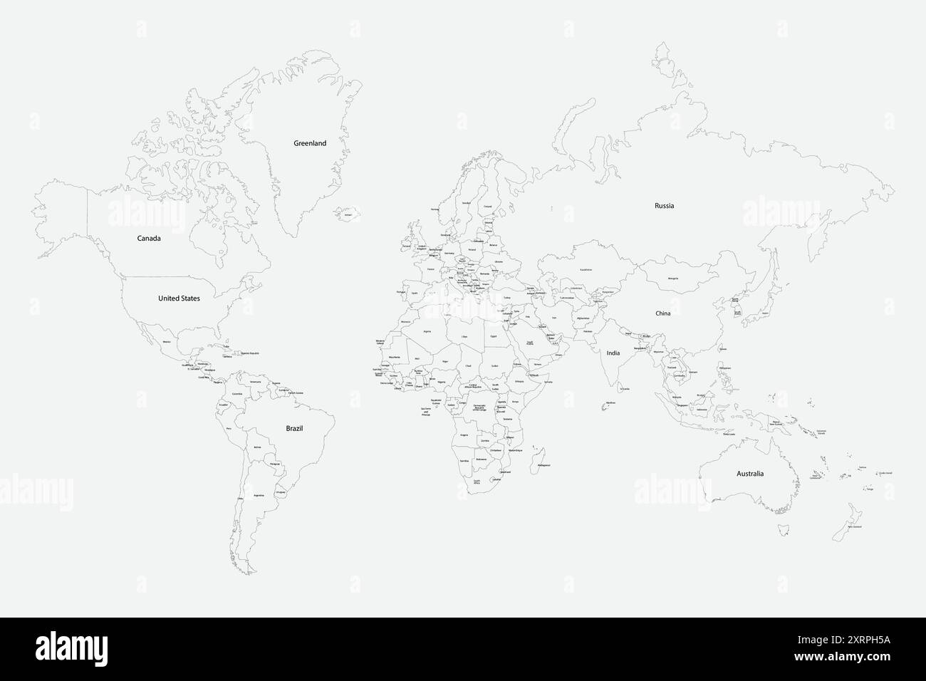 World Map High Resolution Black And White