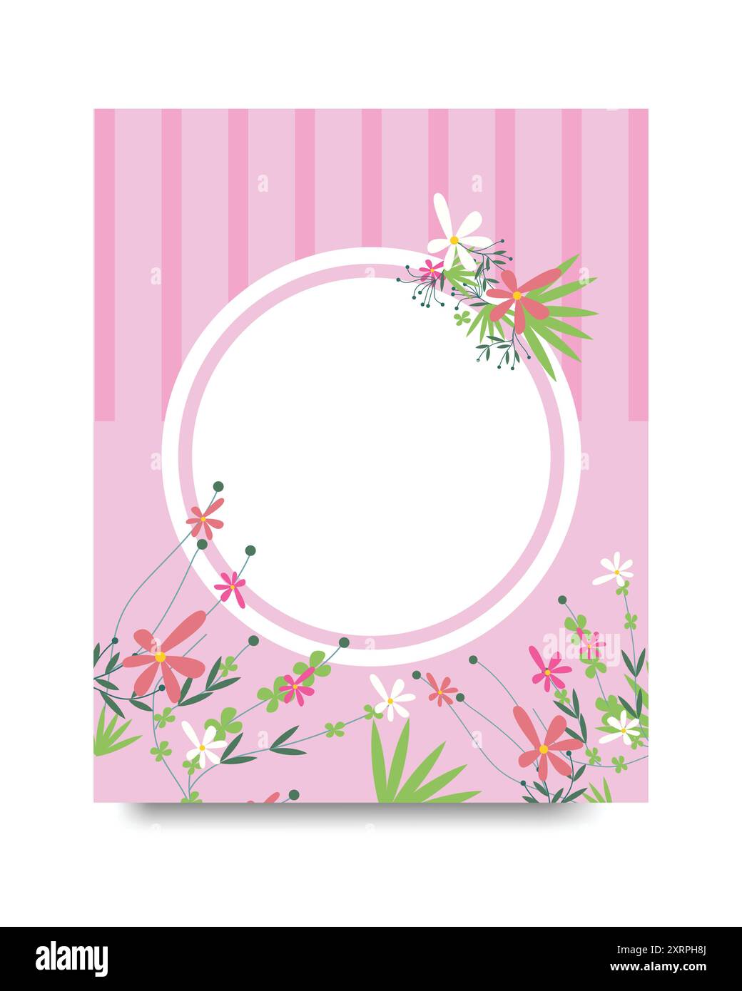 Greeting card frame flowers Cut Out Stock Images & Pictures - Alamy