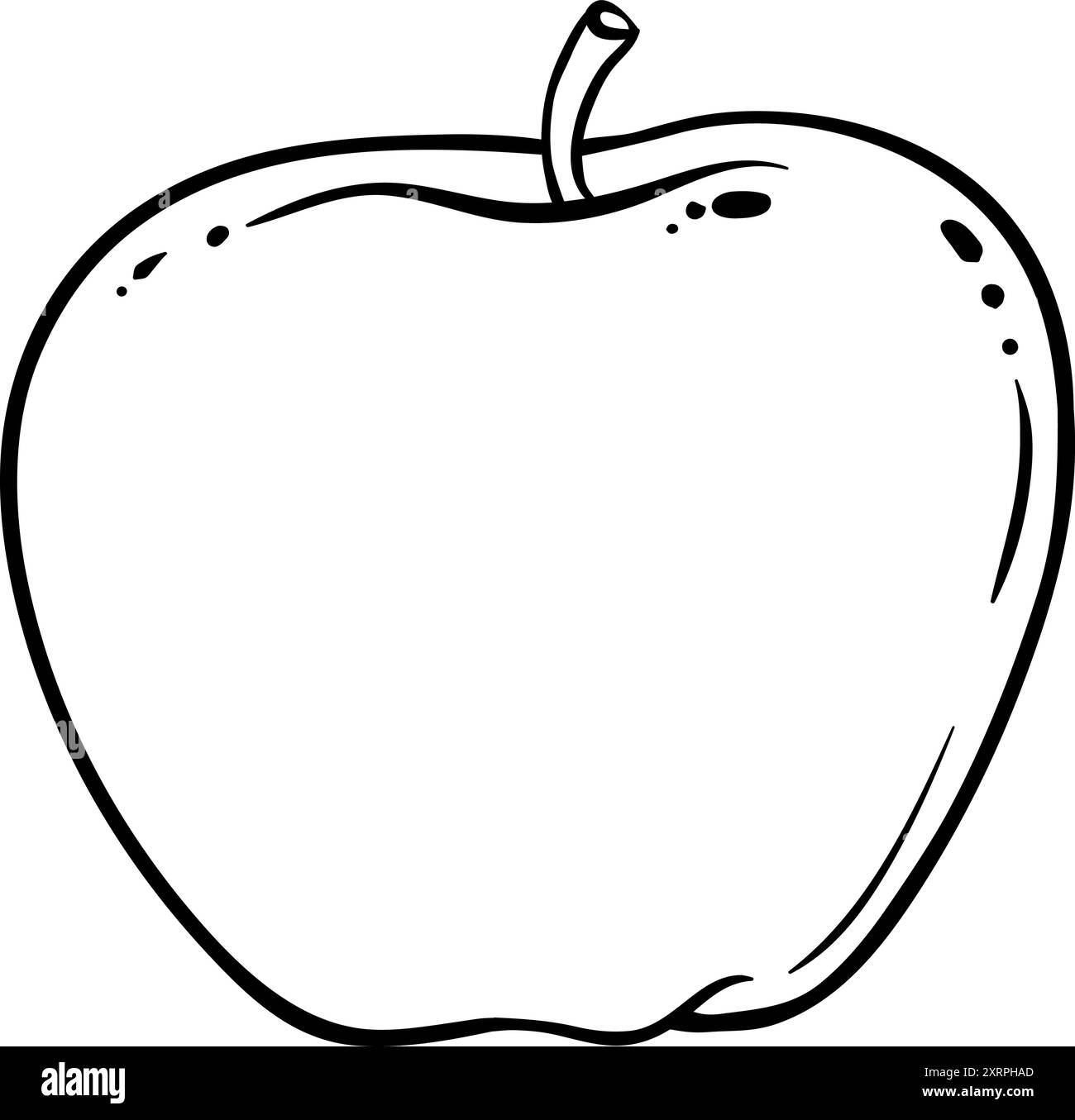 Apple Fruit Isolated Outline Illustration Stock Vector Image & Art - Alamy