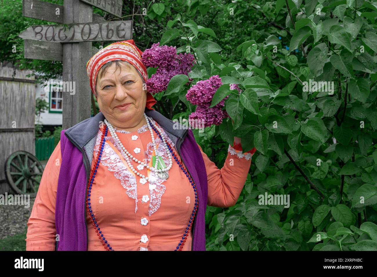 Stanitsa Borgustanskaya, Pyatigorsk, May 9, 2024. An elderly Cossack ...