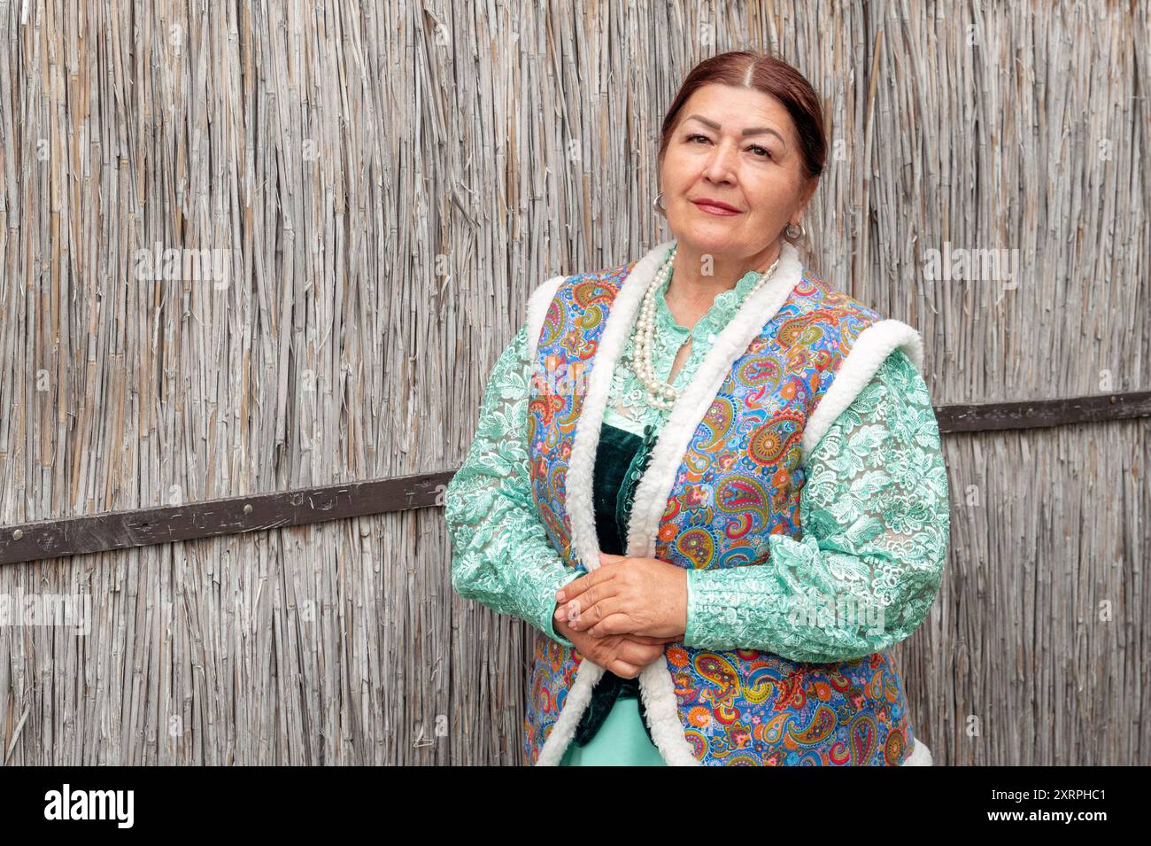 Stanitsa Borgustanskaya, Pyatigorsk, May 9, 2024. An elderly beautiful ...