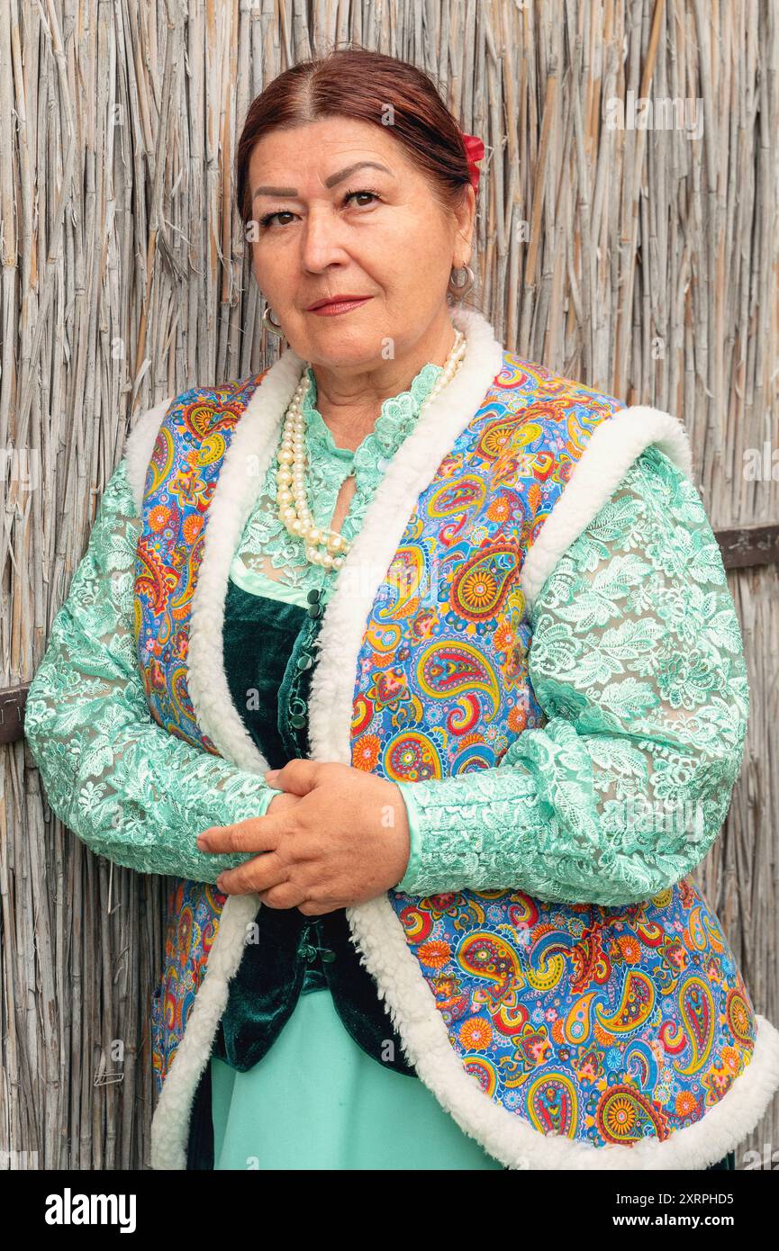 Stanitsa Borgustanskaya, Pyatigorsk, May 9, 2024. An elderly beautiful ...