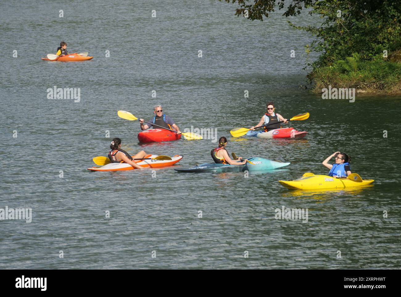 Ferragosto week many bathers along the rivers in the Brembana valley ...