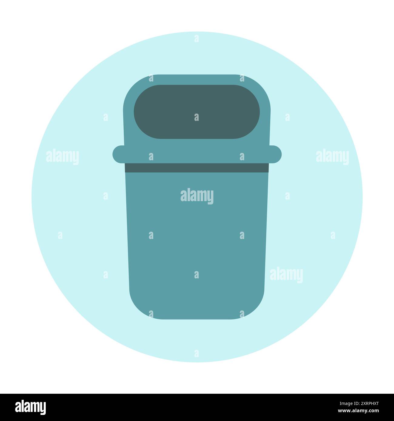 Blue Plastic Trash Bin With Removable Lid Icon Stock Vector Image & Art ...
