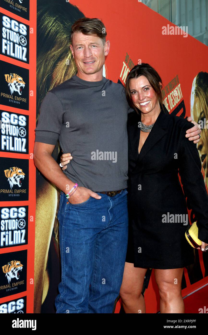LOS ANGELES - AUG 6: Philip Winchester, Megan Coughlin at the Duchess Premiere at the Music Hall ...