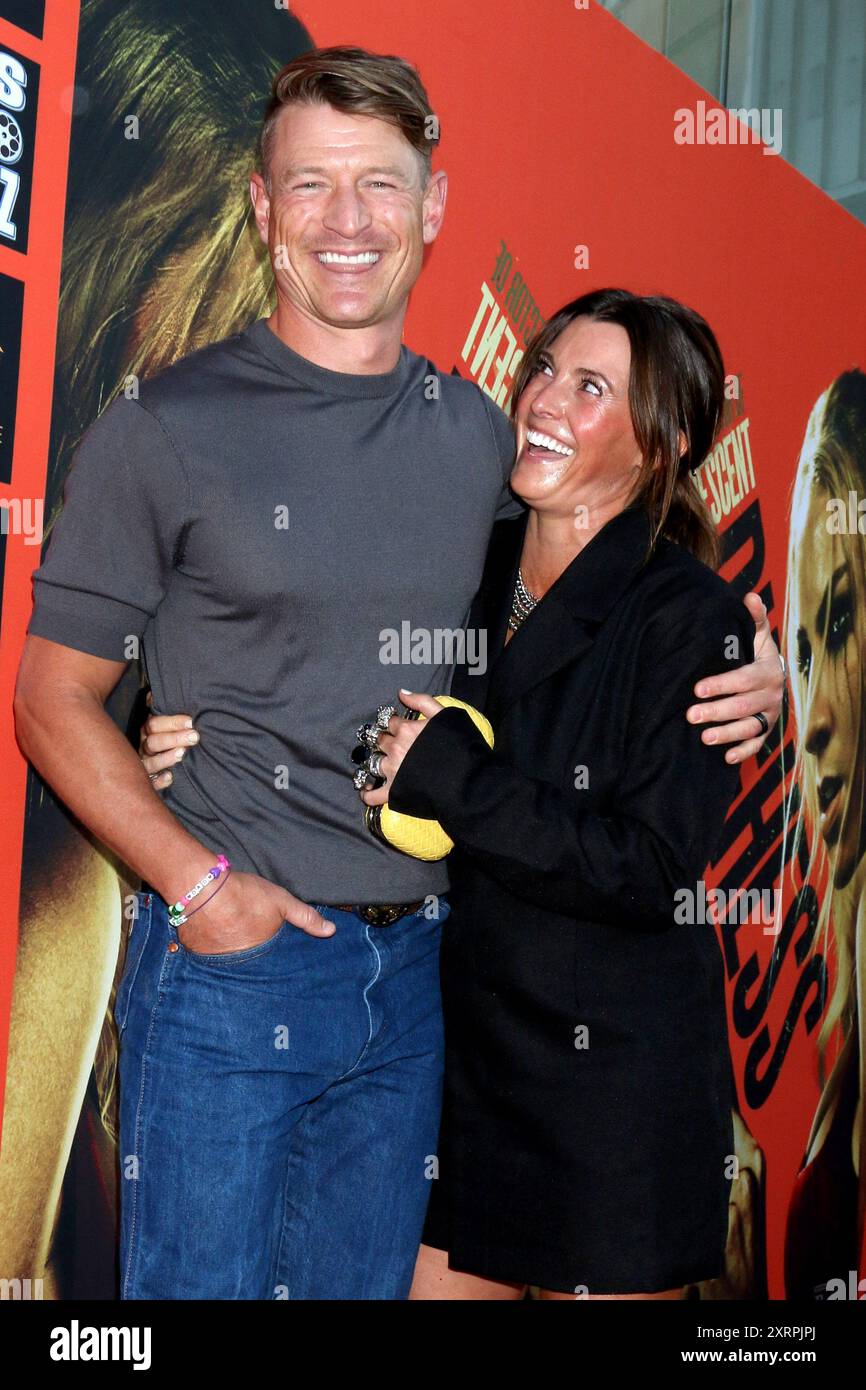 LOS ANGELES - AUG 6: Philip Winchester, Megan Coughlin at the Duchess Premiere at the Music Hall ...