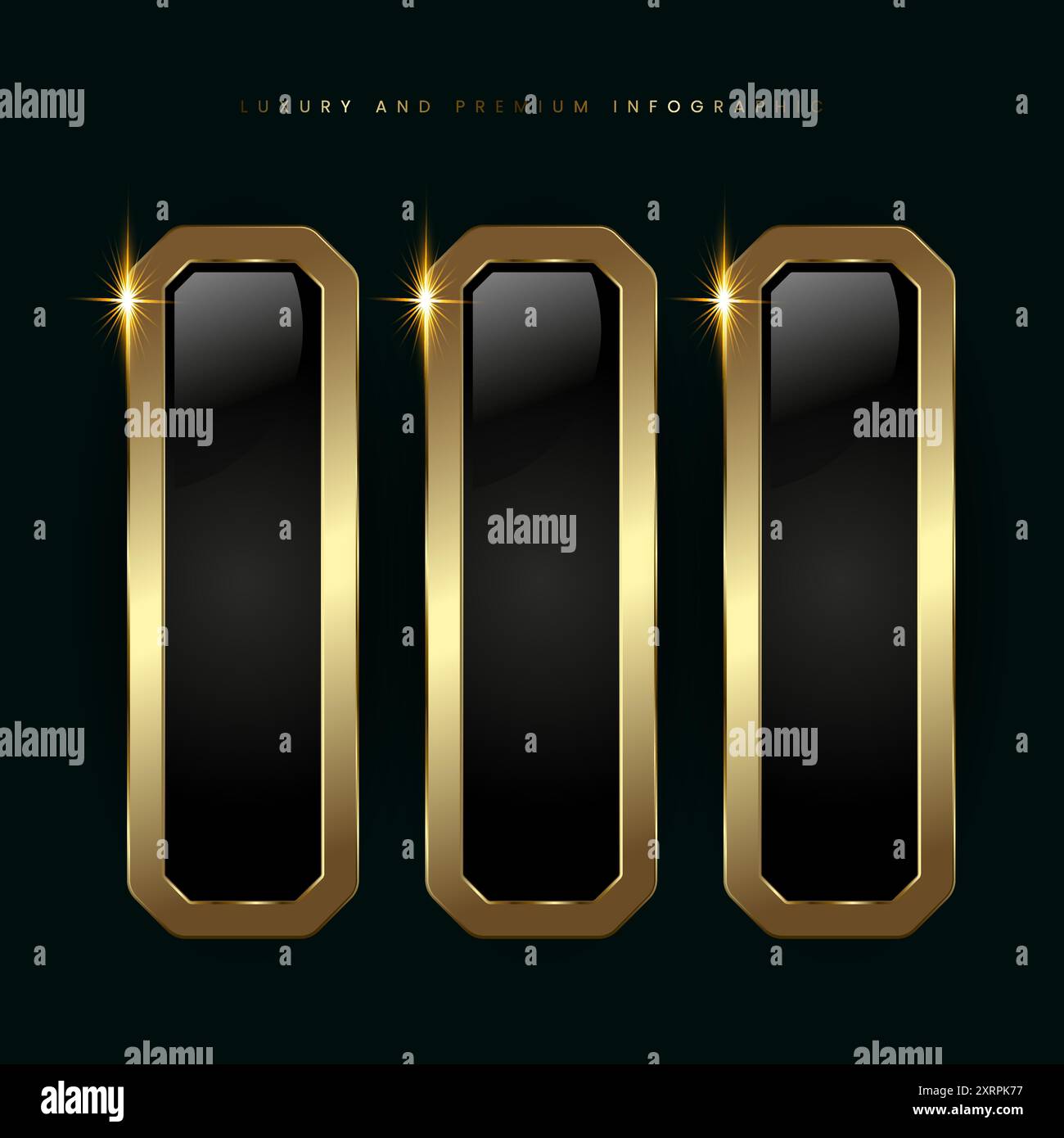 Group of three Luxury infographic buttons vector, illustration, 3 ...