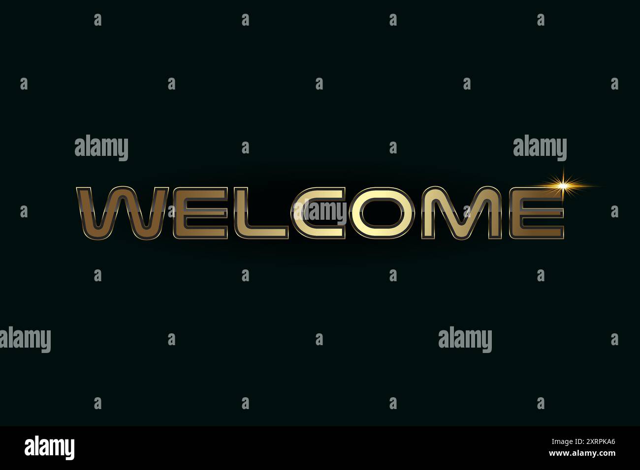 A Luxury Minimalist Modern Welcome text Sign in Vector template, and ...