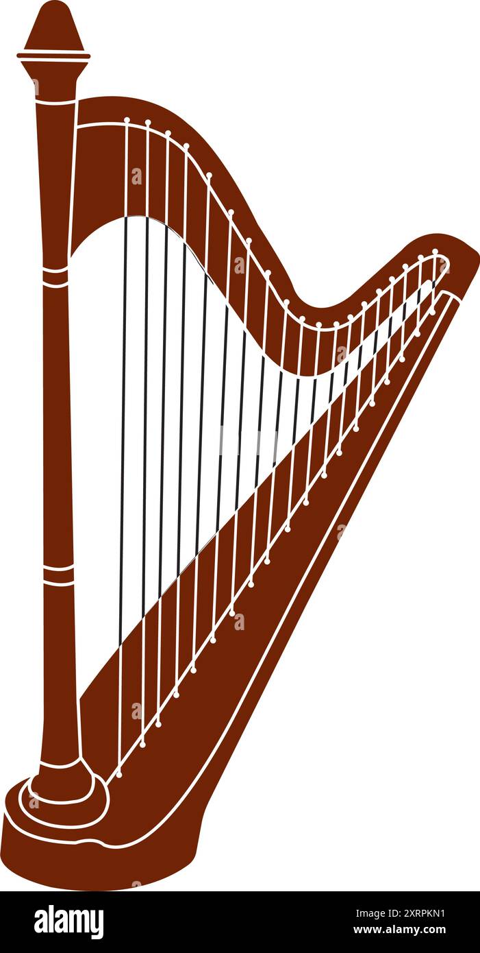 Instrument harp icon outline Stock Vector Images - Alamy