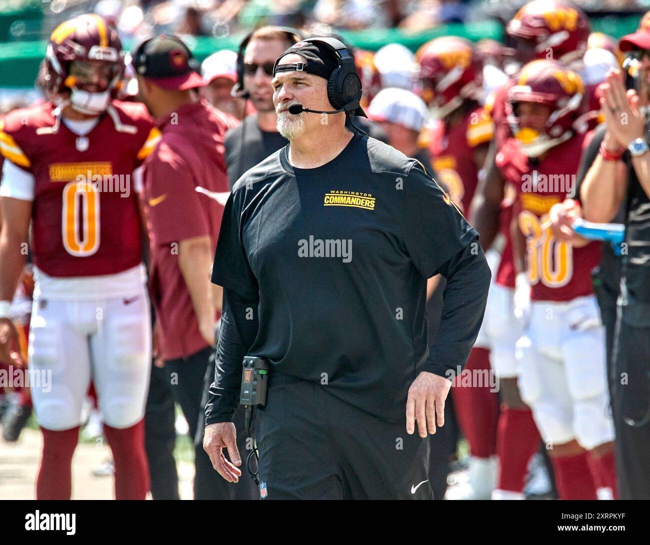 Washington Commanders head coach Dan Quinn during NFL pre-season game ...