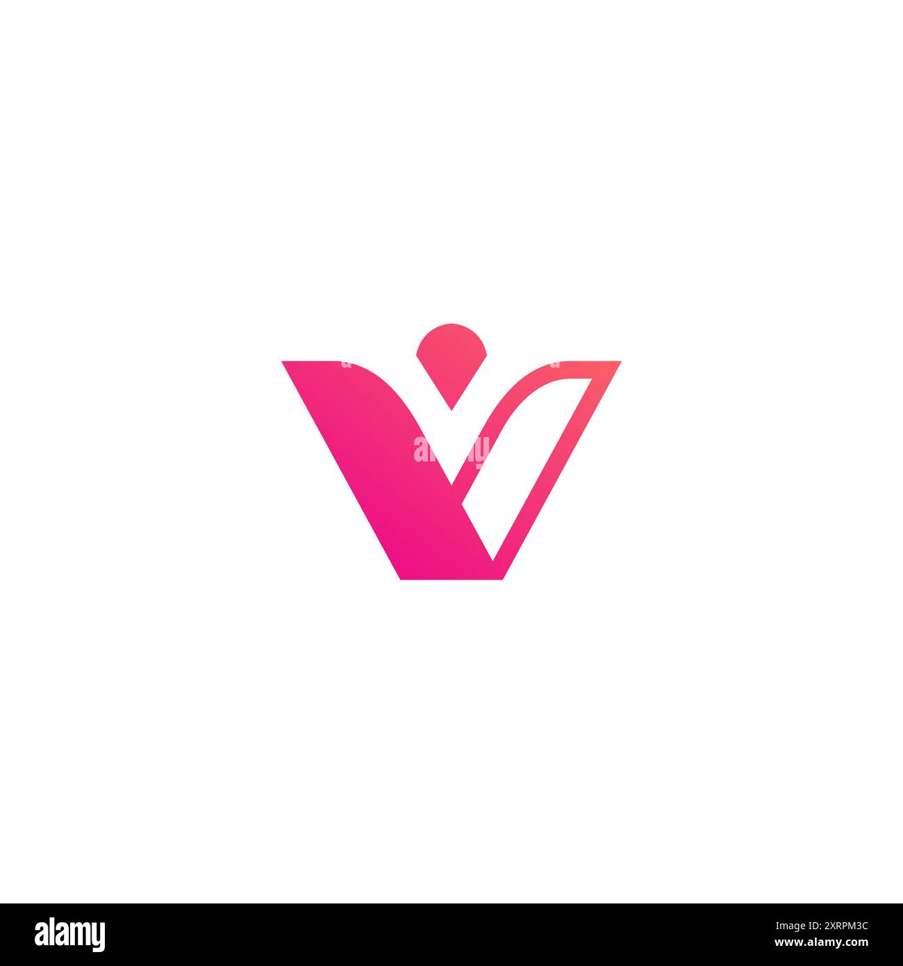 Letter V Logo Vector With Pink Color Stock Vector Image & Art - Alamy