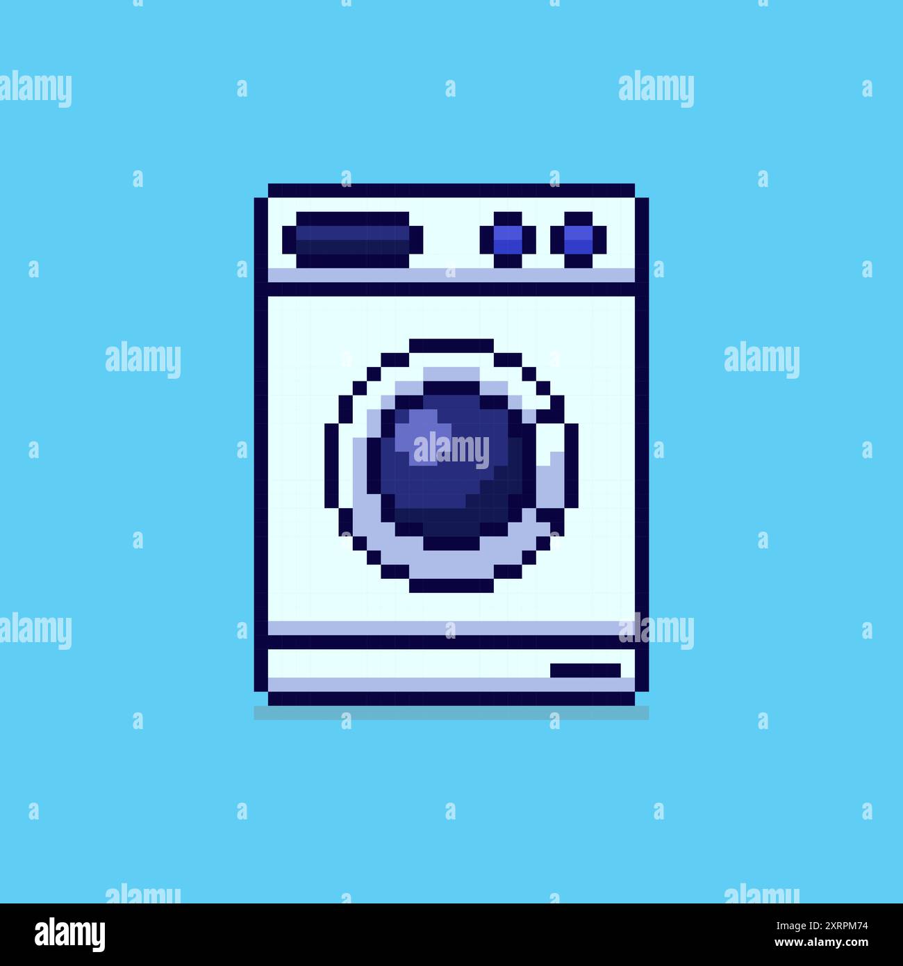 Vector Illustration of washing machine with Pixel Art Design, perfect ...