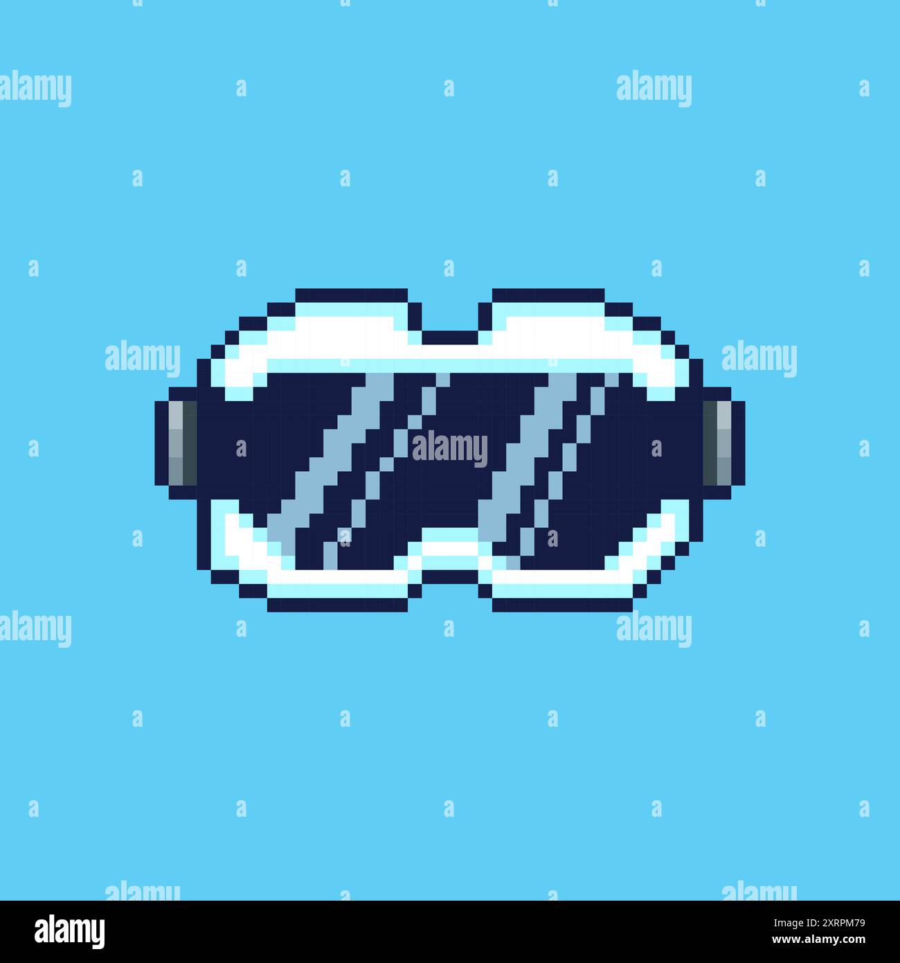 Vector Illustration of virtual reality with Pixel Art Design, perfect ...