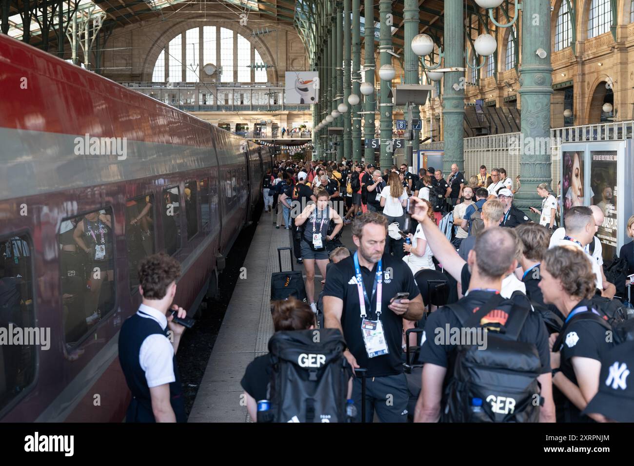 Paris, France. 12th Aug, 2024. German athletes and their coaches and ...