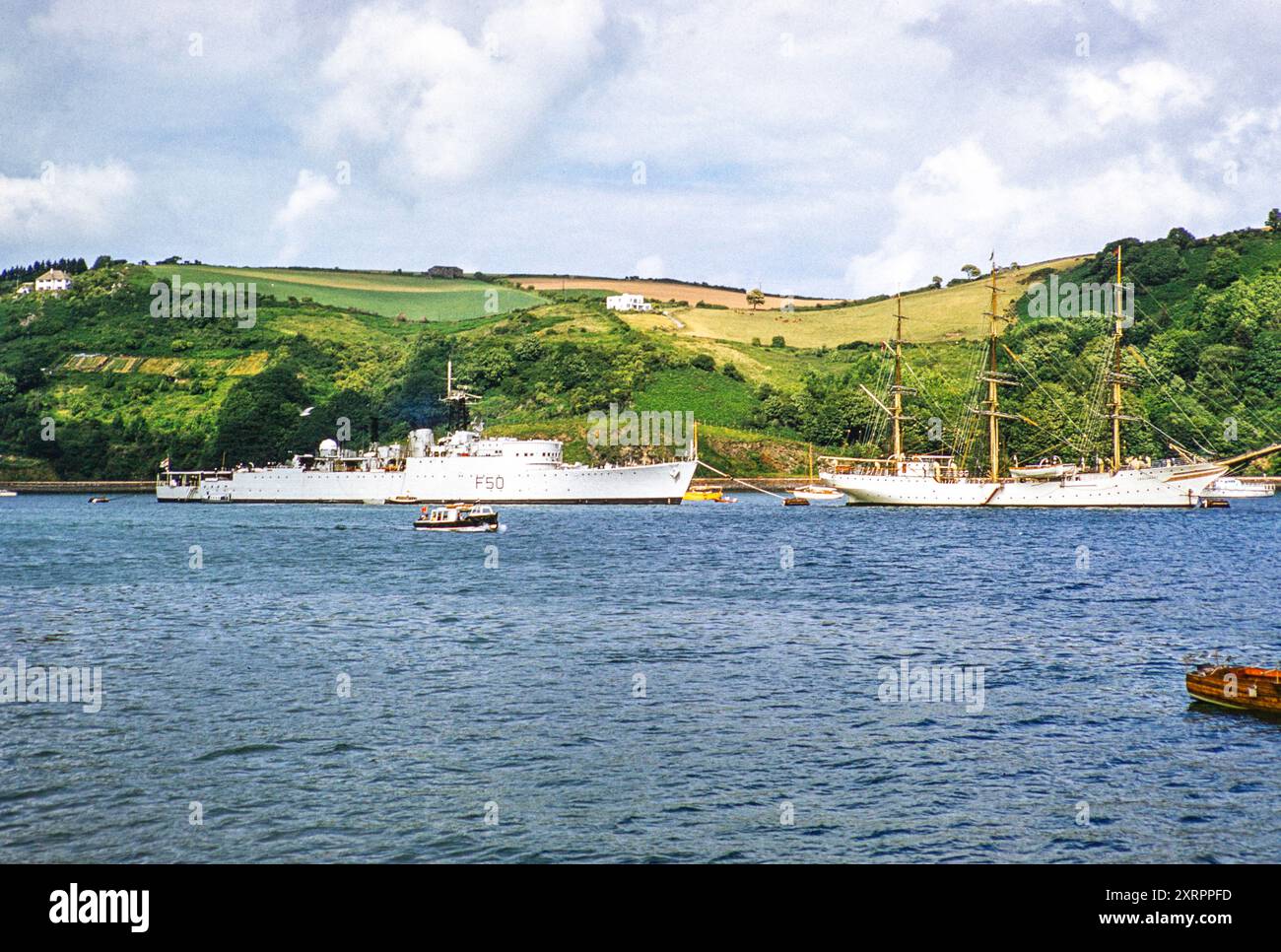 Royal Navy ship F50 HMS Venus, Type 15 Frigate built 1943, Dartmouth ...