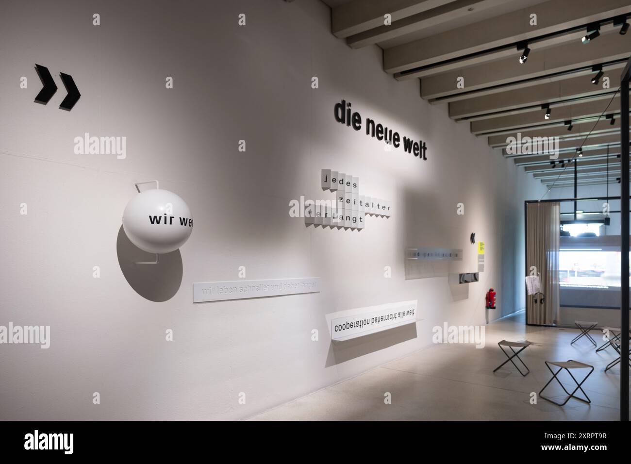 Interior Bauhaus Museum, dedicated to the German art academy with ...