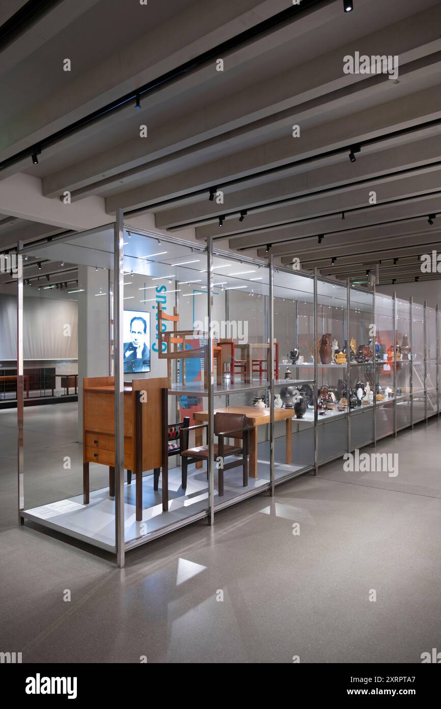 Interior Bauhaus Museum, dedicated to the German art academy with ...