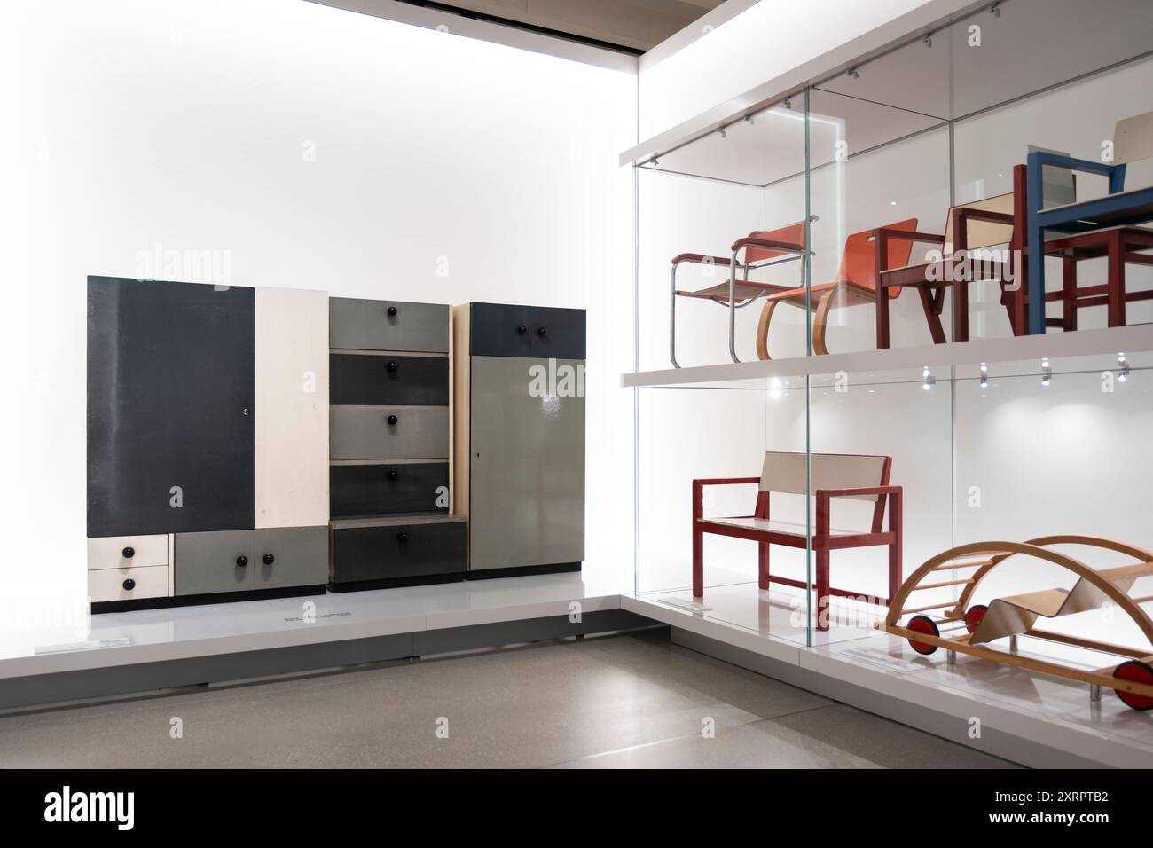Interior Bauhaus Museum, dedicated to the German art academy with ...